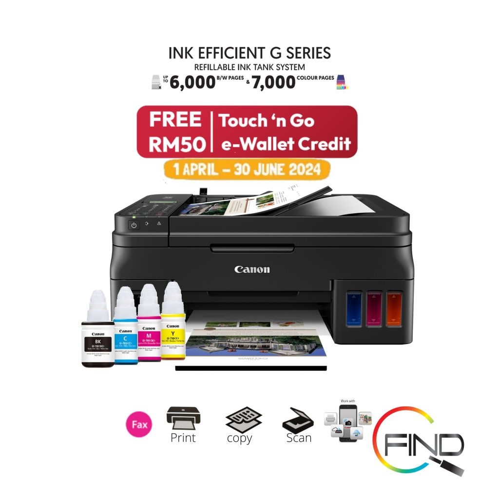 CANON PIXMA G4010 AIO ALL IN ONE (PRINT/SCAN/COPY/FAX) REFILLABLE INK ...