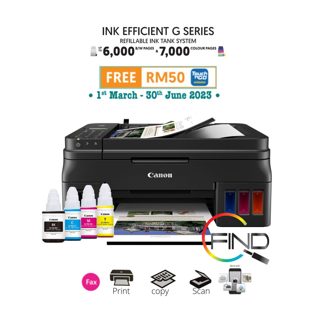 CANON PIXMA G4010 AIO ALL IN ONE (PRINT/SCAN/COPY/FAX) REFILLABLE INK ...