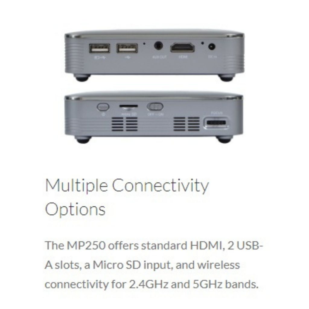 Canon MP250-S Wireless Mini Projector for Portable Home Cinema and ...