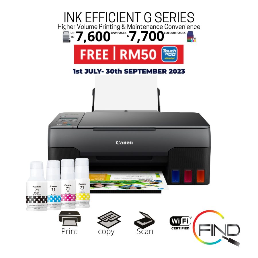 Canon PIXMA G3020 AIO All-In-One (Print/Scan/Copy) Refillable Ink Tank ...