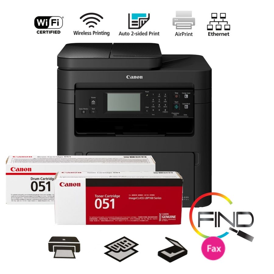 CANON imageCLASS MF237W ALL IN ONE WIFI LASER PRINTER (PRINT/COPY/SCAN/FAX) with wireless ...