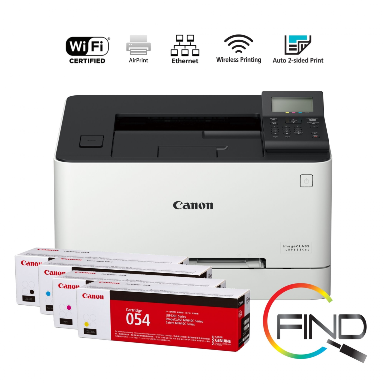 Canon imageCLASS LBP623Cdw Colour Laser Network Printer – WiFi wireless ...