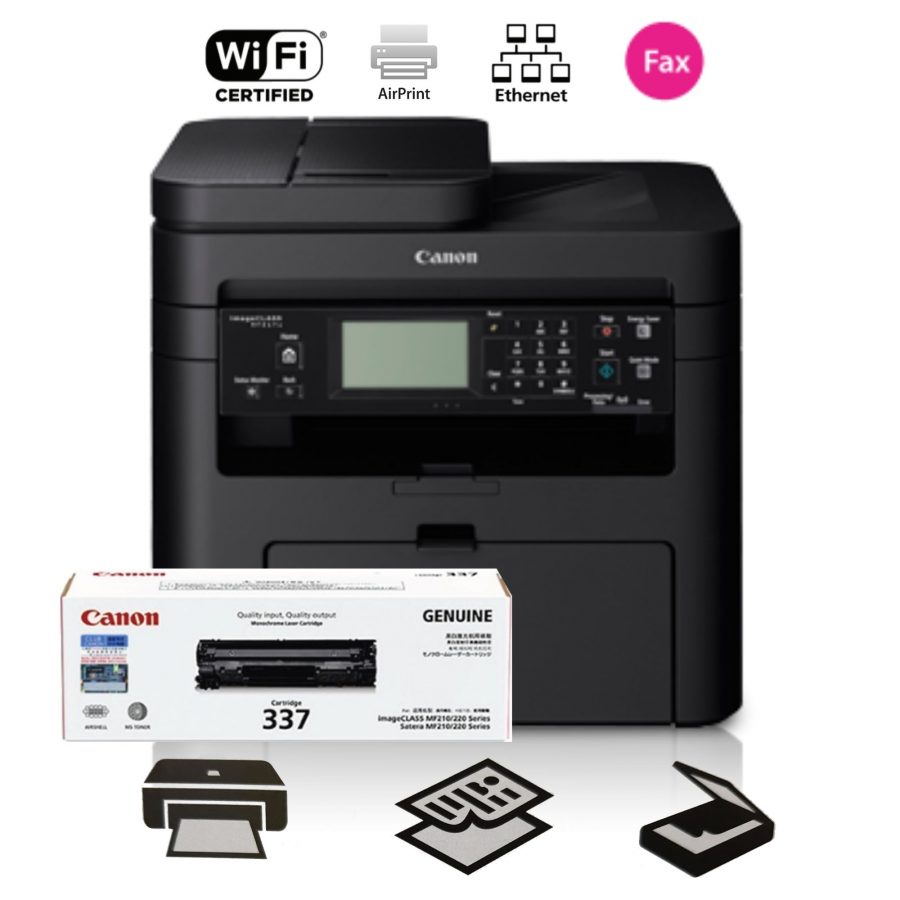 CANON imageCLASS MF237W ALL IN ONE WIFI LASER PRINTER (PRINT/COPY/SCAN/FAX) with wireless ...