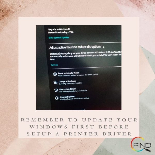Update Your Windows Before Install Printer Driver – FindC