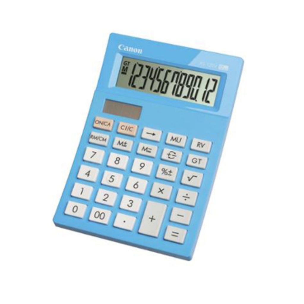 Canon AS-120V 12-Digit Calculators – Turquoise Blue – FindC