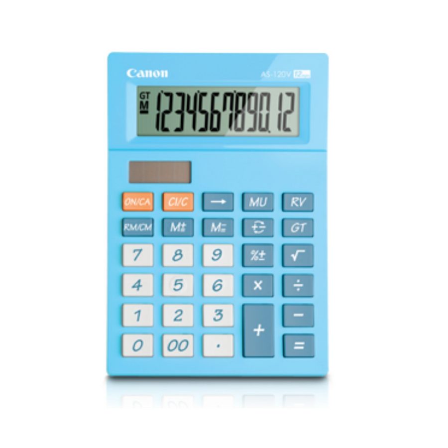 Canon AS-120V 12-Digit Calculators – Turquoise Blue – FindC
