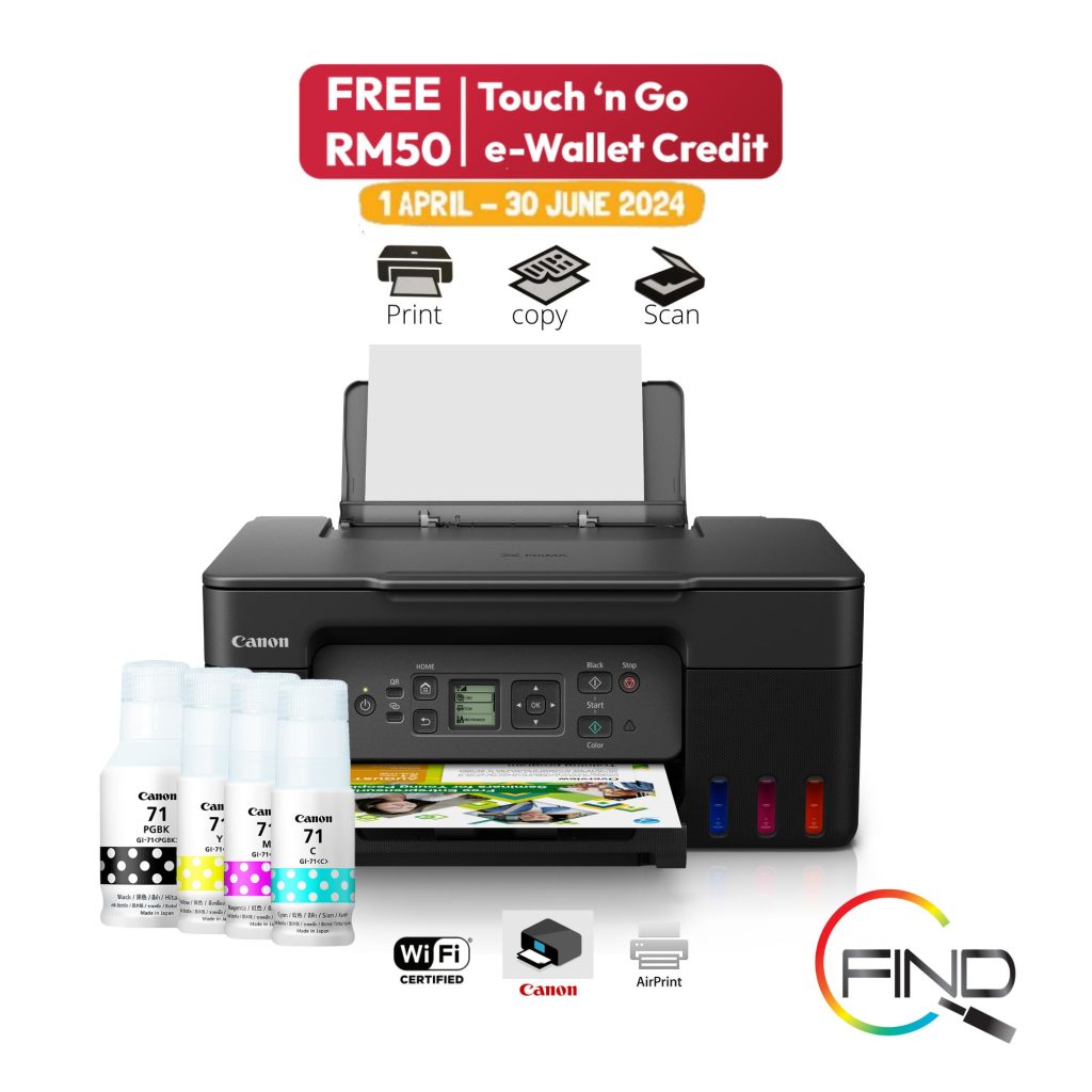 Canon PIXMA G3770 AIO A4 Printer (Black) Print/Scan/Copy Wireless ...