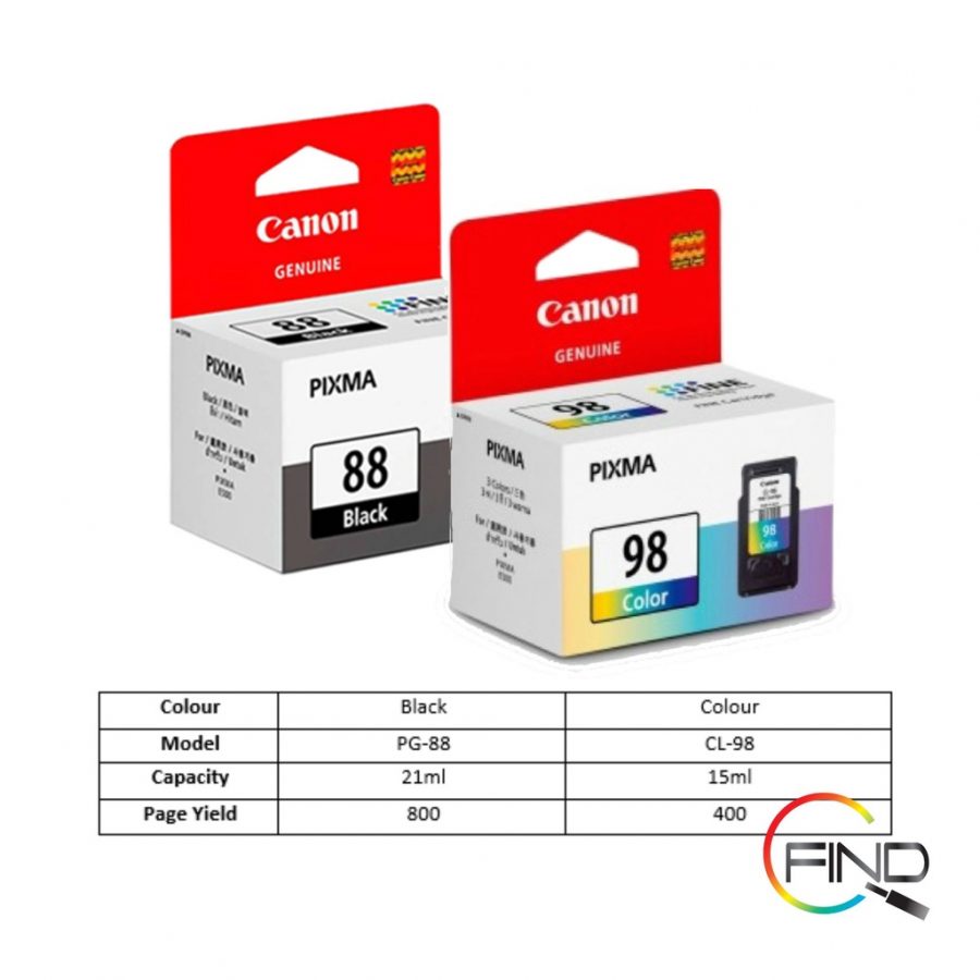 Canon PG-88/CL-98 Ink Cartridge for E500/E510/E600/E610 Printer – FindC