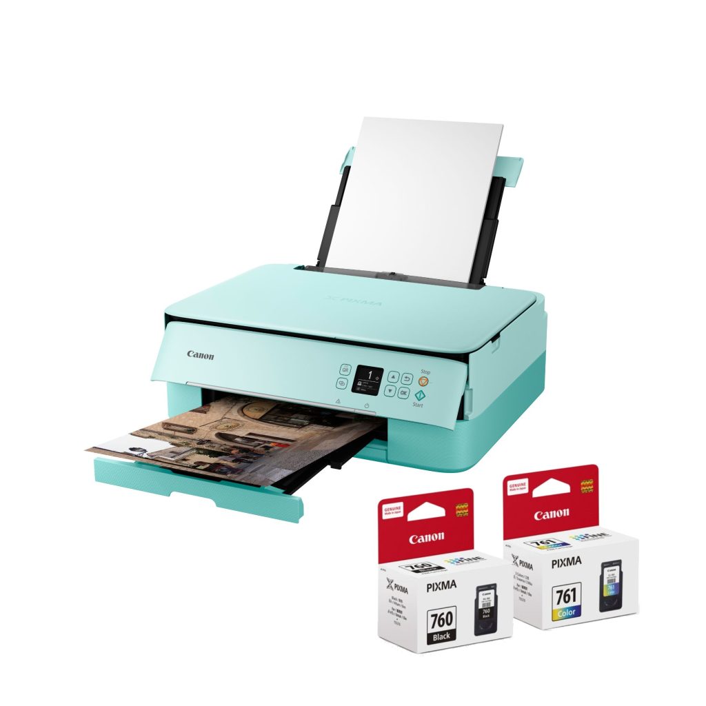 Canon PIXMA TS5370a (Black/Green/Pink) Compact Wireless Photo All-In ...