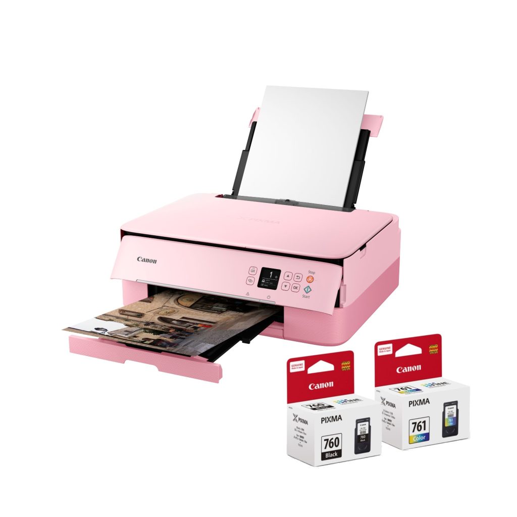 Canon PIXMA TS5370a (Black/Green/Pink) Compact Wireless Photo All-In ...