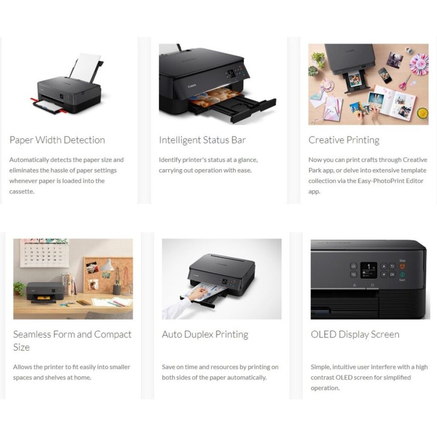 Canon PIXMA TS5370a (Black/Green/Pink) Compact Wireless Photo All-In ...