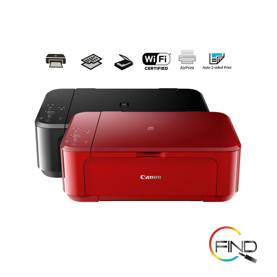 Canon PIXMA MG3670 (Black/Red) AIO WIFI Borderless Printer (Print/Scan ...