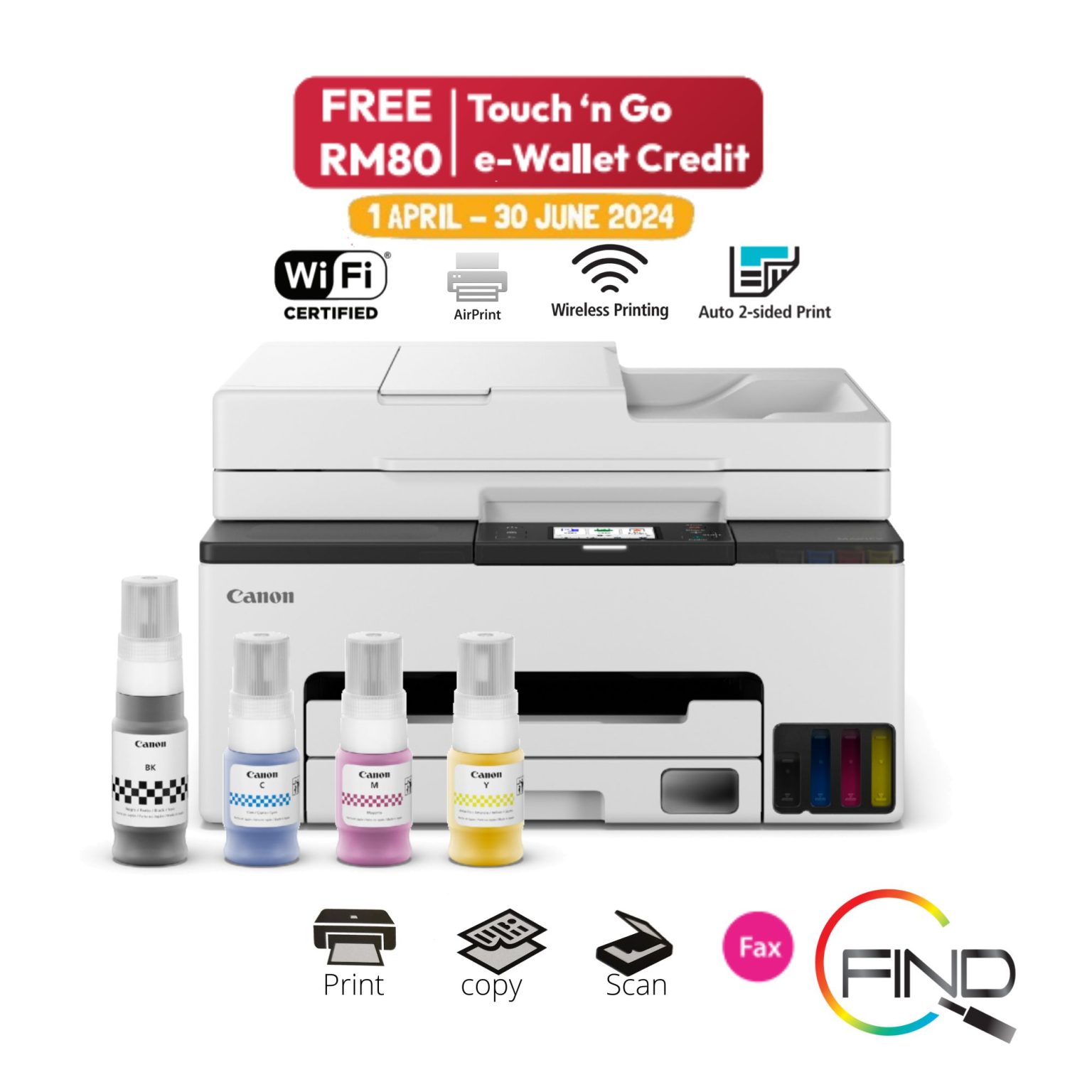 Canon MAXIFY GX2070 MegaTank Wireless Multi-Function Auto Duplex with ...