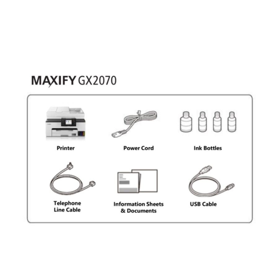 Canon MAXIFY GX2070 MegaTank Wireless Multi-Function Auto Duplex with ...