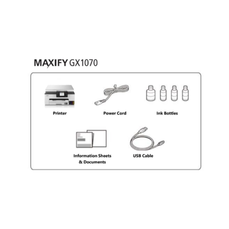 Canon MAXIFY GX1070 MegaTank Wireless MultiFunction Auto Duplex A4 ...