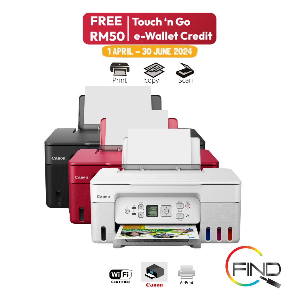 Canon PIXMA G3770 (Black/Red/White) AIO Wireless Refillable Ink Tank ...