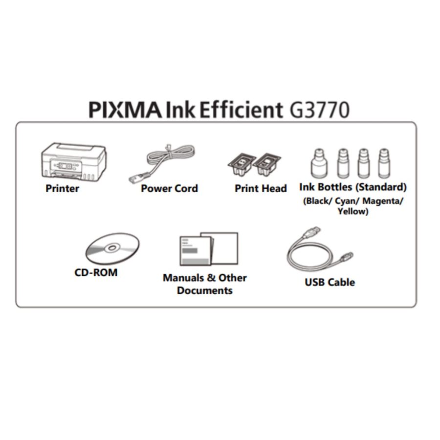 Canon PIXMA G3770 AIO A4 Printer (Red) Print/Scan/Copy Wireless ...